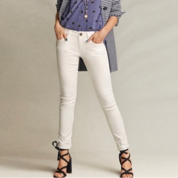 CAbi | Jeans | Cabi White Bree Embroidered Pocket Jeans 6 | Poshmark